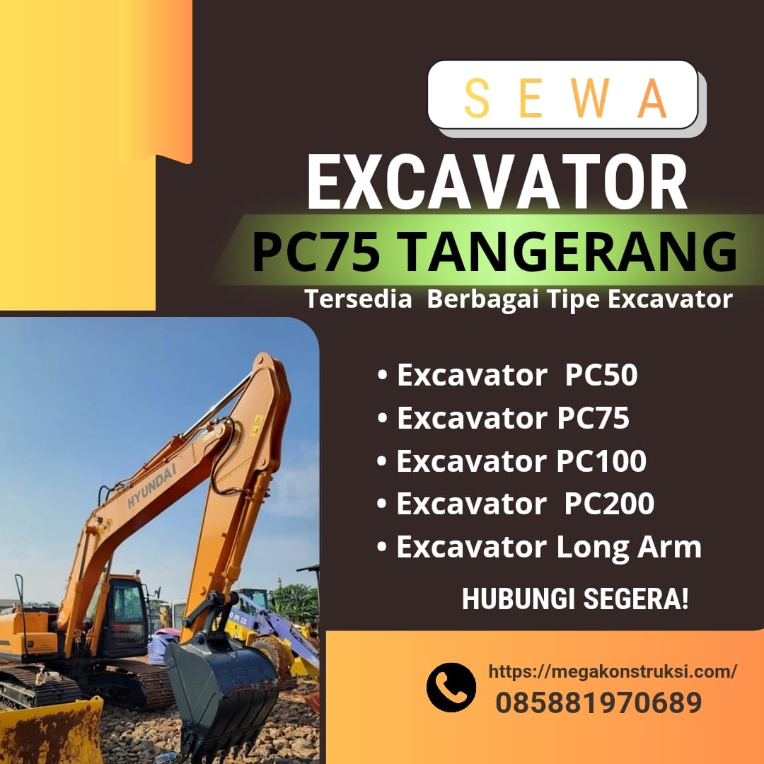 Sewa Excavator PC75 Tangerang - PT. Java Mega Konstruksi
